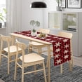 Christmas Table Runner, Seasonal Red Buffalo Merry Christmas Theme Xmas ...