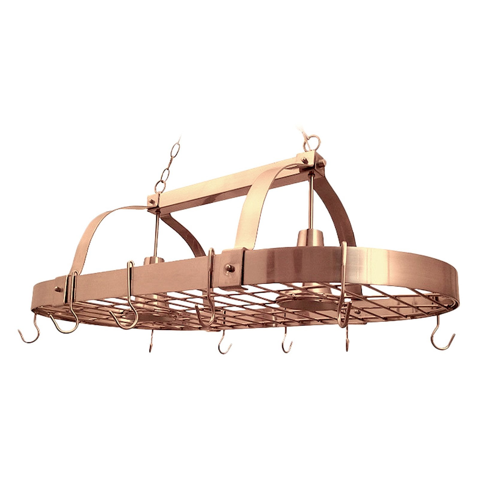 Elegant Designs 2 Light Kitchen Pot Rack with Downlights - Walmart.com ...