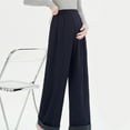 Classical Solid Color Maternity Pants Elastic Waist Loose Fit Design ...