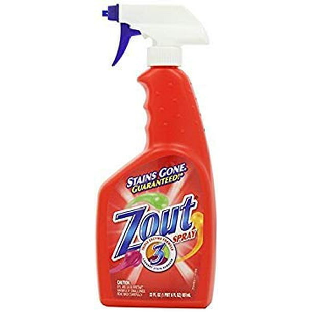 Zout Triple Enzyme Formula Laundry Stain Remover Spray, 22 Ounce - Pack ...