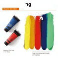Acrylic Paint Set 24 Colors 0.74 oz 22 ml Tubes for Canvas Wood Fabric ...