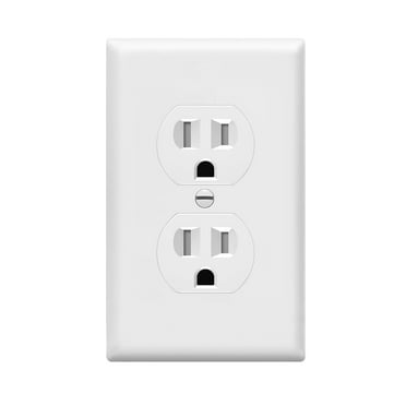 ENERLITES White Decorator Receptacle with Screwless Wall Plate ...