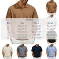 Ceisia Men Square Grid Textured V Neck Polo Shirt Short Sleeve ...