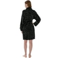 PAVILIA Black Short Robes for Women, Plush Soft Womens Bathrobe ...