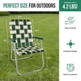 Folding Aluminum Outdoor Patio Lawn Chair | Heavy-Duty Webbed Design ...
