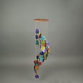 J.D. Yeatts Dyed Capiz Shell 26 inch Long Spiral Wind Chime Rainbow ...