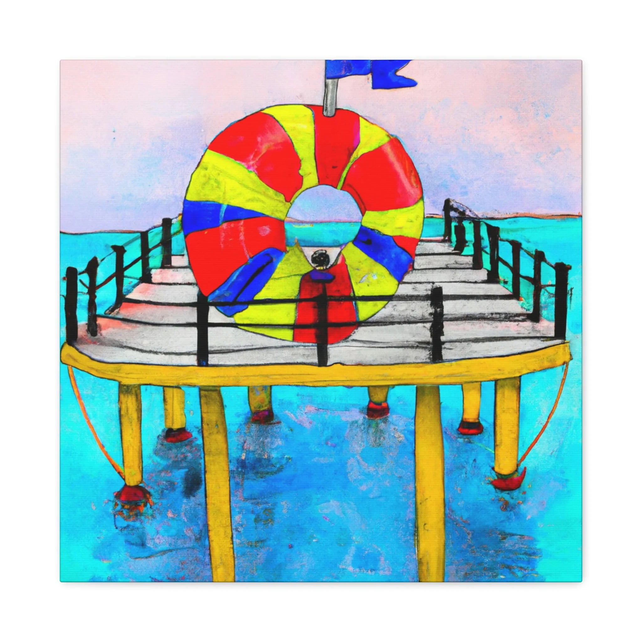 Pier in Pop Splendor - Canvas - Walmart.com