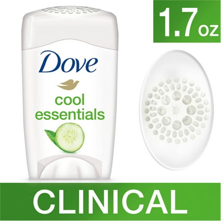Dove Clinical Protection Cool Essentials Antiperspirant Deodorant, 1.7 ...