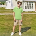 BOOMNY Toddler Boys Short Sleeve Polo Shirts Jacquard Buttons Shirts ...
