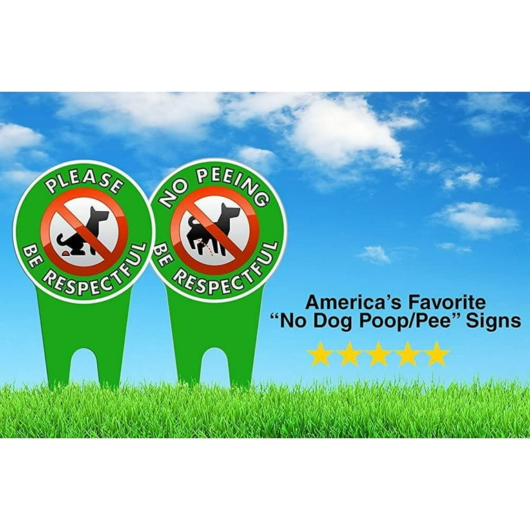 No Dog Pee Sign