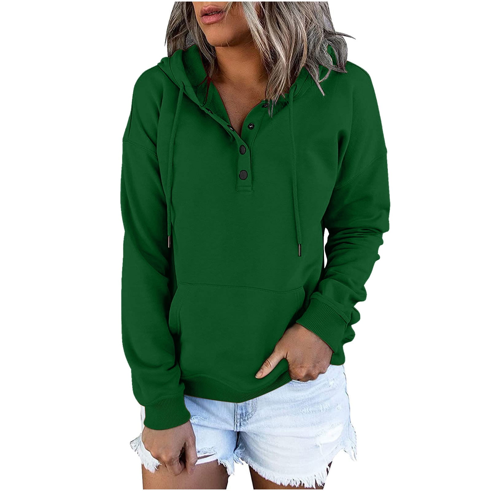Click here for Timegard Womens Hoodies Casual Long Sleeve Solid C... prices