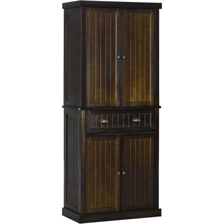 Sinda 72" Pine Wood Kitchen Pantry, Freestanding Farmhouse Storage ...