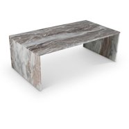 Terracotta Gold Rectangle Faux Marble Coffee Table - Walmart.com