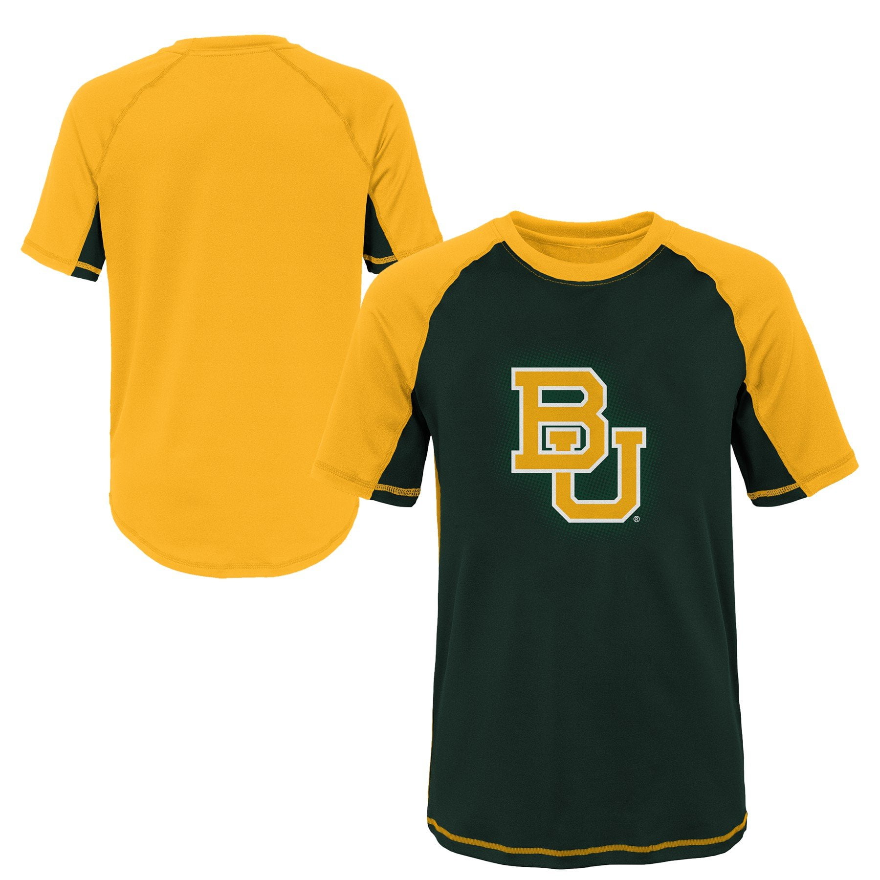 Outerstuff NCAA Youth Baylor Bears Color Block Rash Guard Shirt ...