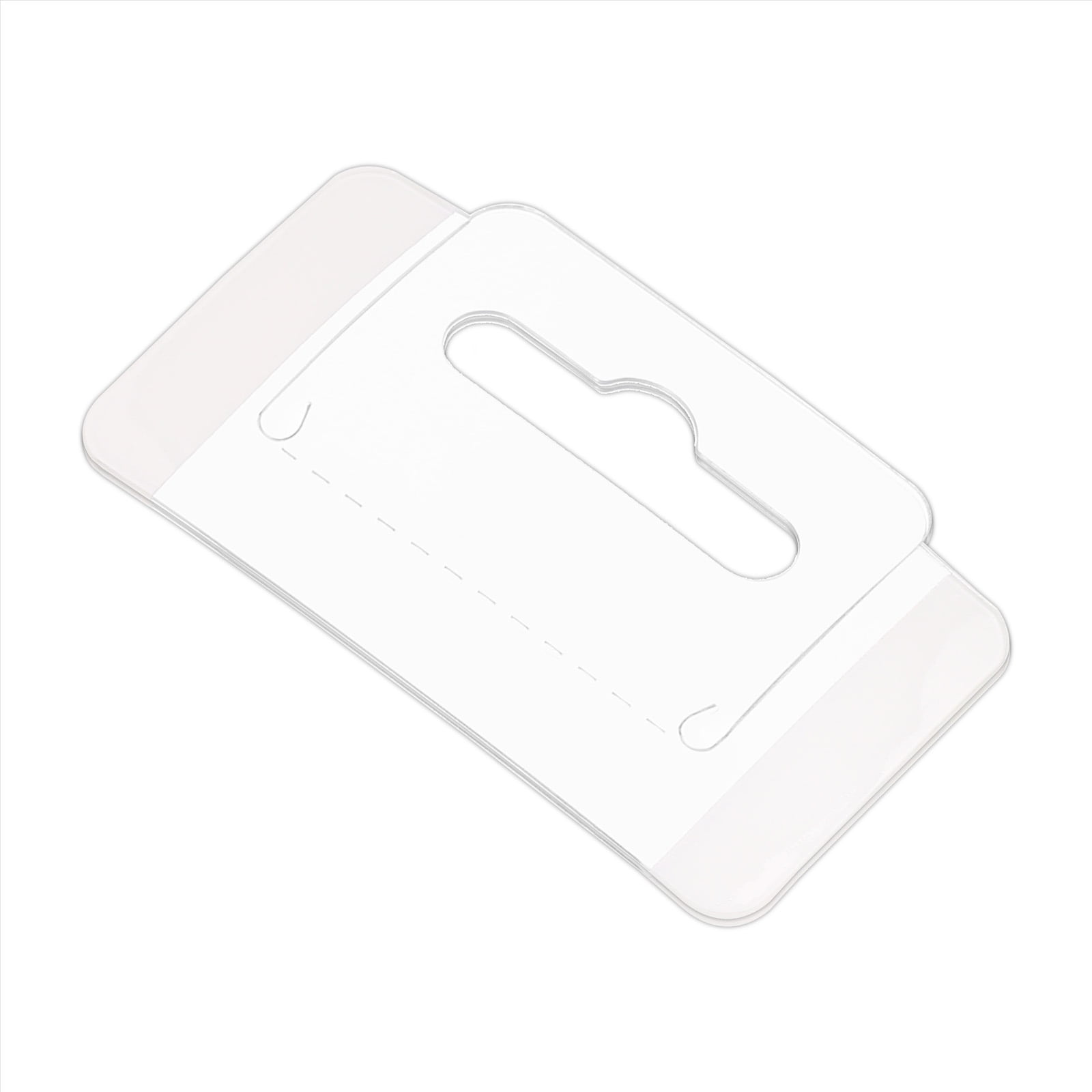 Uxcell Clear Self Adhesive Hang Tab Hook, 64x38mm Plastic Display ...