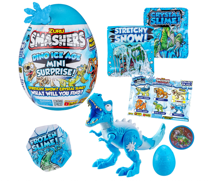 Smashers Dino Ice Age Mini Surprise Egg - Frozen Blue T-Rex - Walmart.com