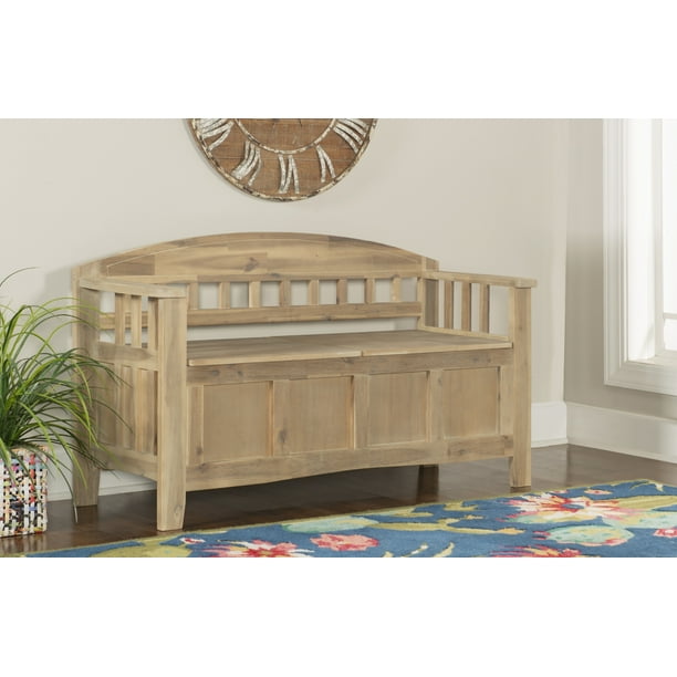 Linon Aria Storage Bench, Natural - Walmart.com