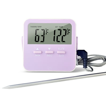 High & Low Temperature Alarms Thermometer with Timer Indoor Thermometer ...