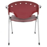 OFM Rico Series Model 306 Plastic Stack Chair with Arms, Burgundy ...
