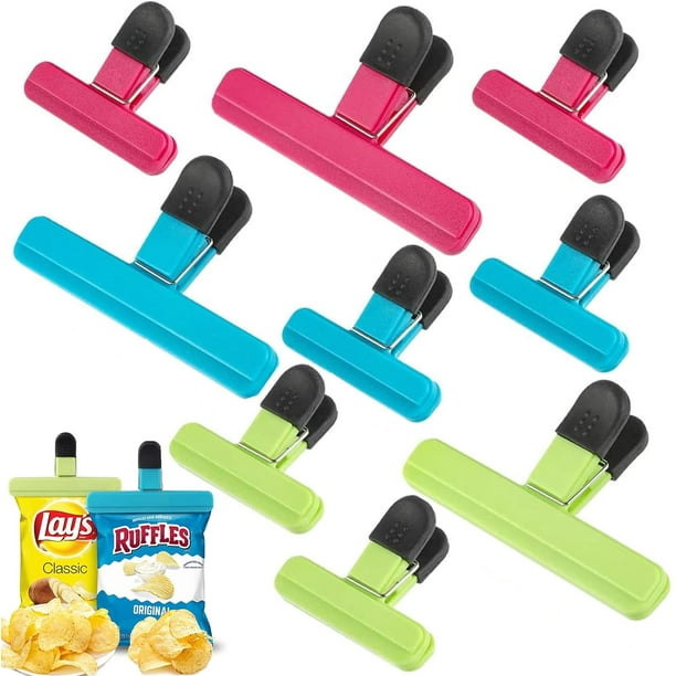 9 Pieces Bag Closure Clip Clamp With Plastic Food For Packaging Kitchen ...