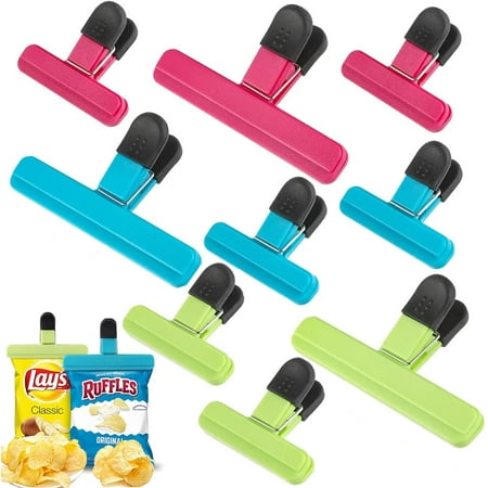 9 Pieces Bag Closure Clip Clamp With Plastic Food For Packaging Kitchen ...