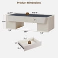 Antique White Modern Rectangle Coffee Table With Storage Drawer, 47 ...