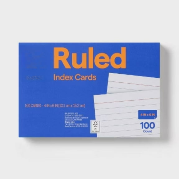 Staples 4" x 6" Index Card Graph Ruled White 300/Carton ST50997-CCVS ...