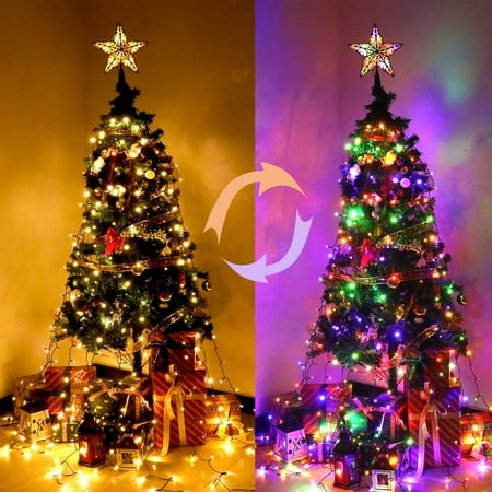 kukuder 300 Color Changing Christmas Star Twinkle Lights with 9.5 ...