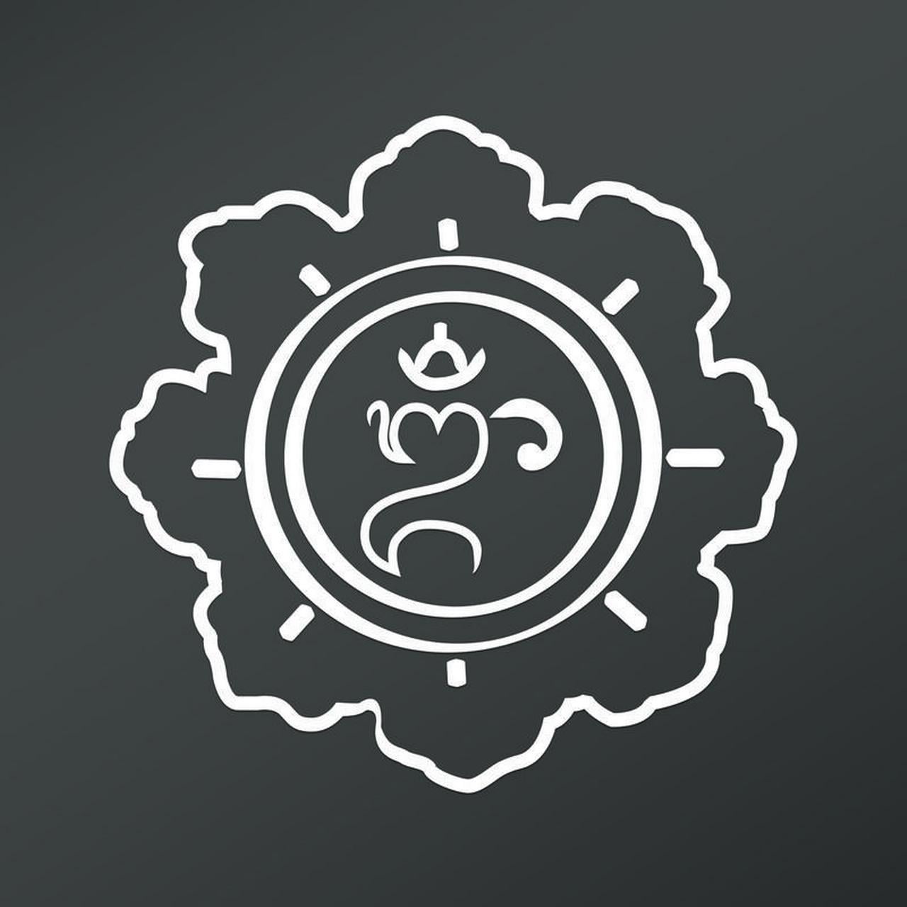 OM Symbol In Balinese Script Sun Decal Sticker | 5.5-Inches By 5.5 ...