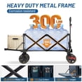 TIMBER RIDGE 250L Foldable Wagon with Tailgate and Brakes, 49" Extra ...