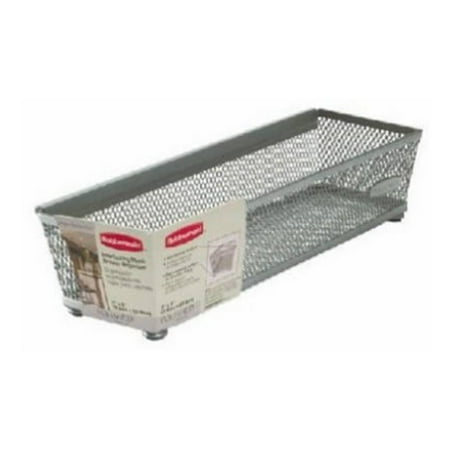 Rubbermaid FG1F7700TITNM Interlock Wire Mesh Drawer Organizer, Titanium ...