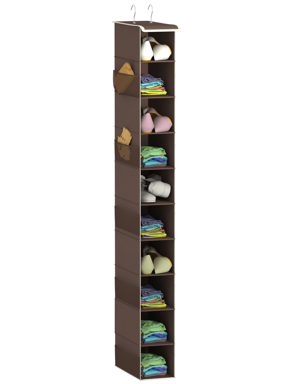 Hanging Shoe Organizer for Closet, 10-Tier Shoe Organizers and Storage ...