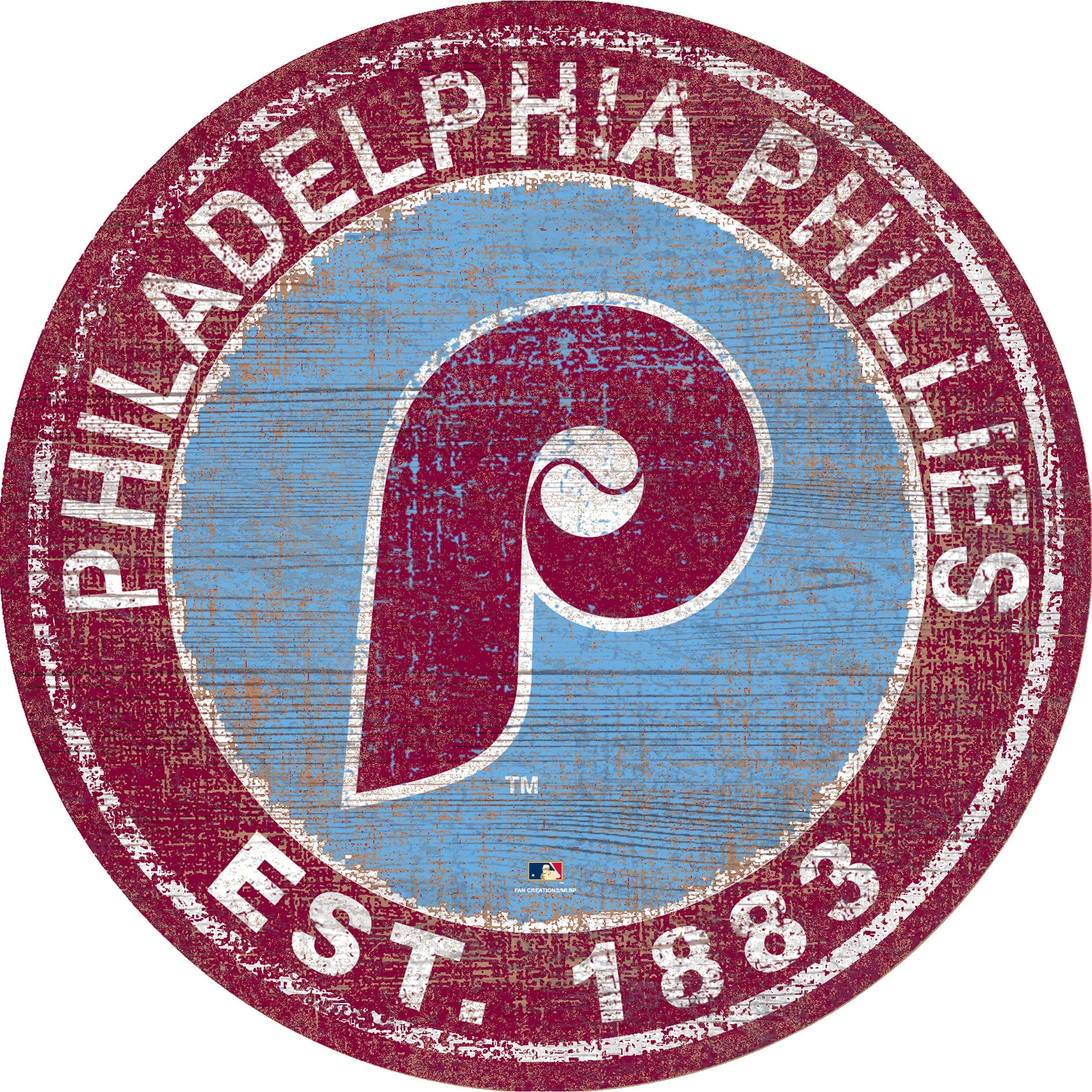 Philadelphia Phillies 24'' Round Heritage Logo Sign - Walmart.com