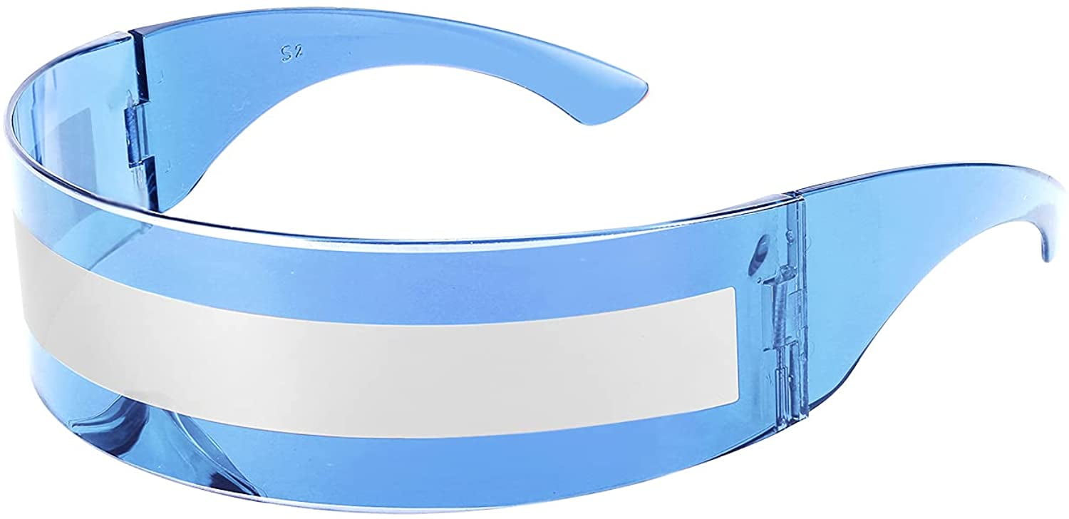FEISEDY 80s Futuristic Visor Cyber Sunglasses Men Women Futuristic Punk ...