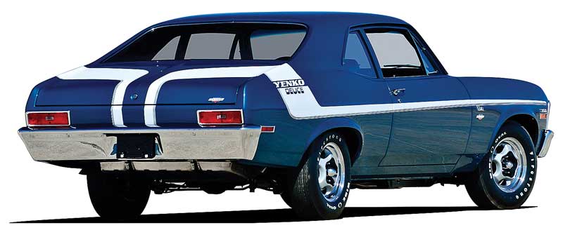 OER 14465 1970 Chevy II Nova Yenko Clone Stripe Decal Set White ...