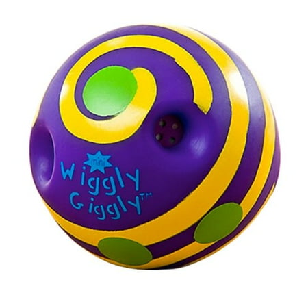 Toysmith Mini Wiggly Giggly Ball - Yellow/Purple - Walmart.com