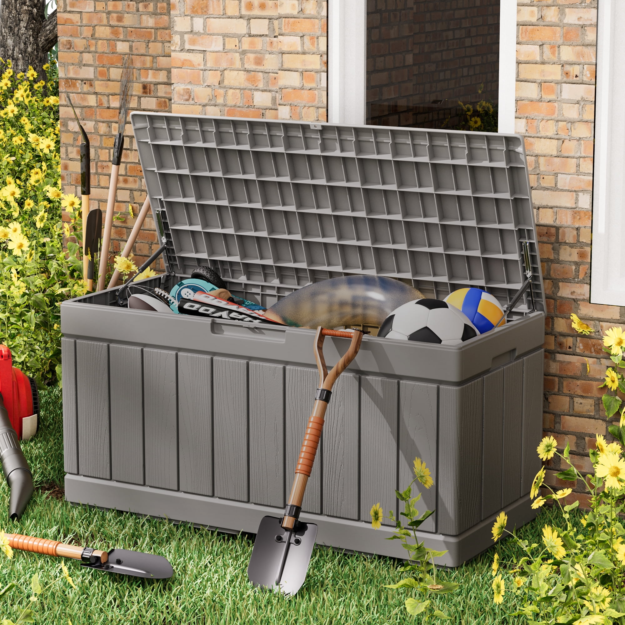 Click here for Homall 82 Gallon Outdoor Storage In Resin Deck Box... prices