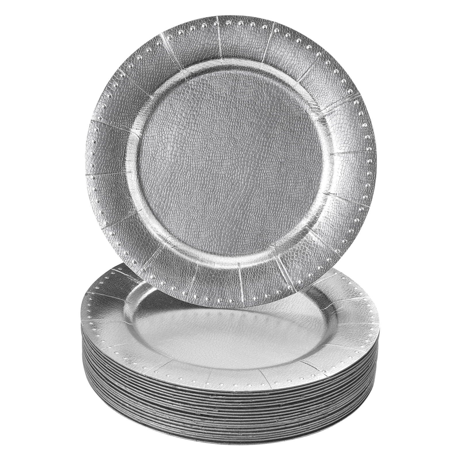 Charger Plates For Party - (10 Piece) Heavy Duty Disposable Dinner Set ...