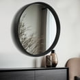 "WallBeyond 28"" Round Mirror with Wood Frame, Versatile Design for ...