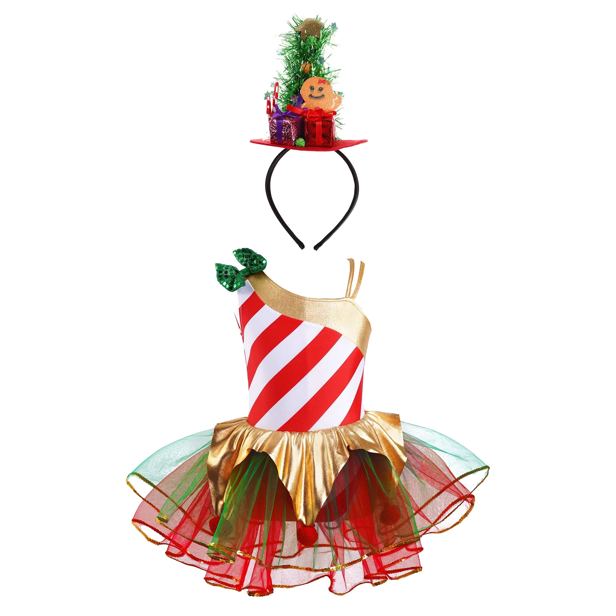 Click here for Inlzdz Kids Girls Christmas Party Candy Cane Strip... prices