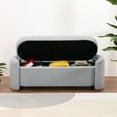 51" Storage Ottoman End of Bed Bench Upholstered Storage Footrest Stool ...