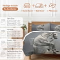 Abstract Funny Animal 4 Piece Duvet Cover Set Twin Size Horse Sitting ...