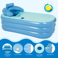 152cm Portable Inflatable Bathtub Adult Folding Bathroom Blow Up Bath ...
