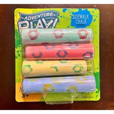 Sun Squad Non-Toxic Colored Sidewalk Chalk Set, 60 Pieces Multicolor ...