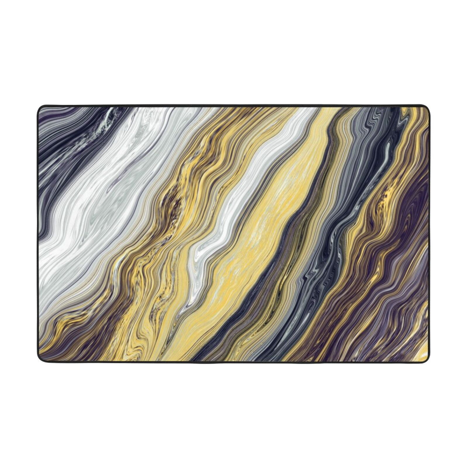 Bathroom Rug Non-Slip Mat, Super Soft Absorbent Bath Mat - Marble ...