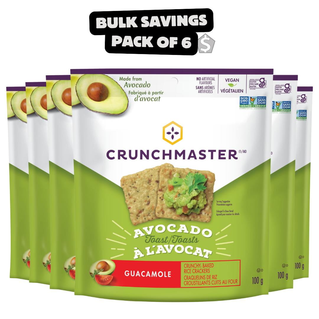 Pack of 6 - Crunchmaster Avocado Toast - Guacamole 100gm each - Walmart.ca