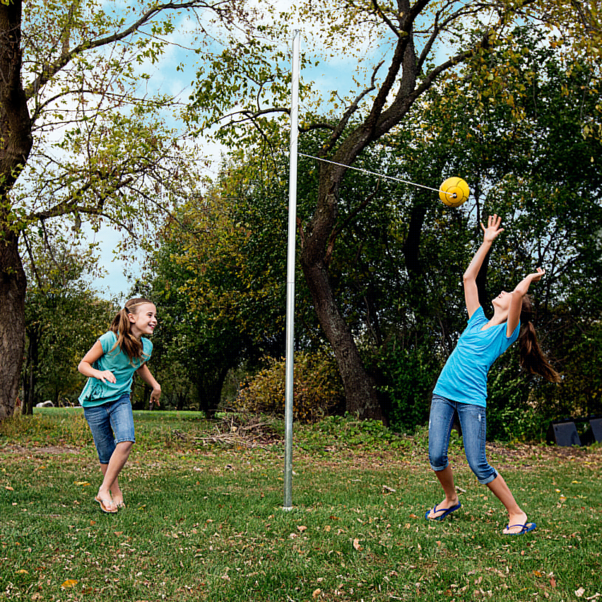 Sterling Sports Tetherball Game Set for Kids, Compact Outdoor Backyard ...
