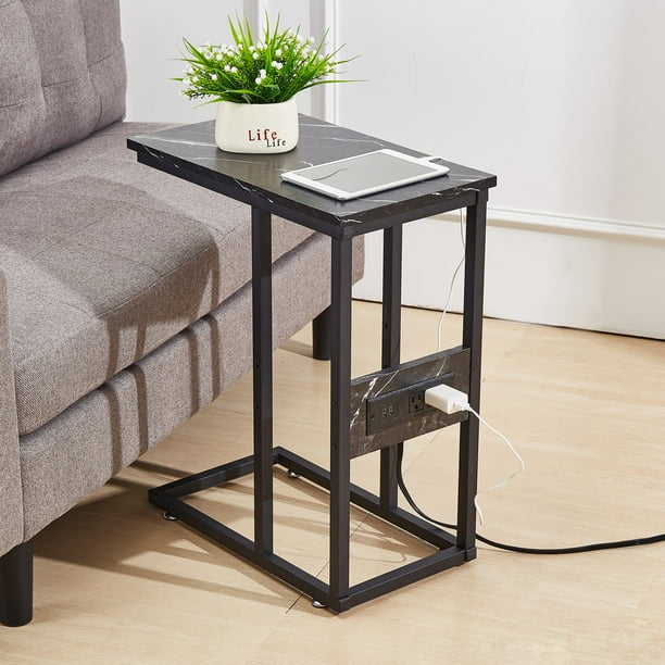 C end table with charging station store