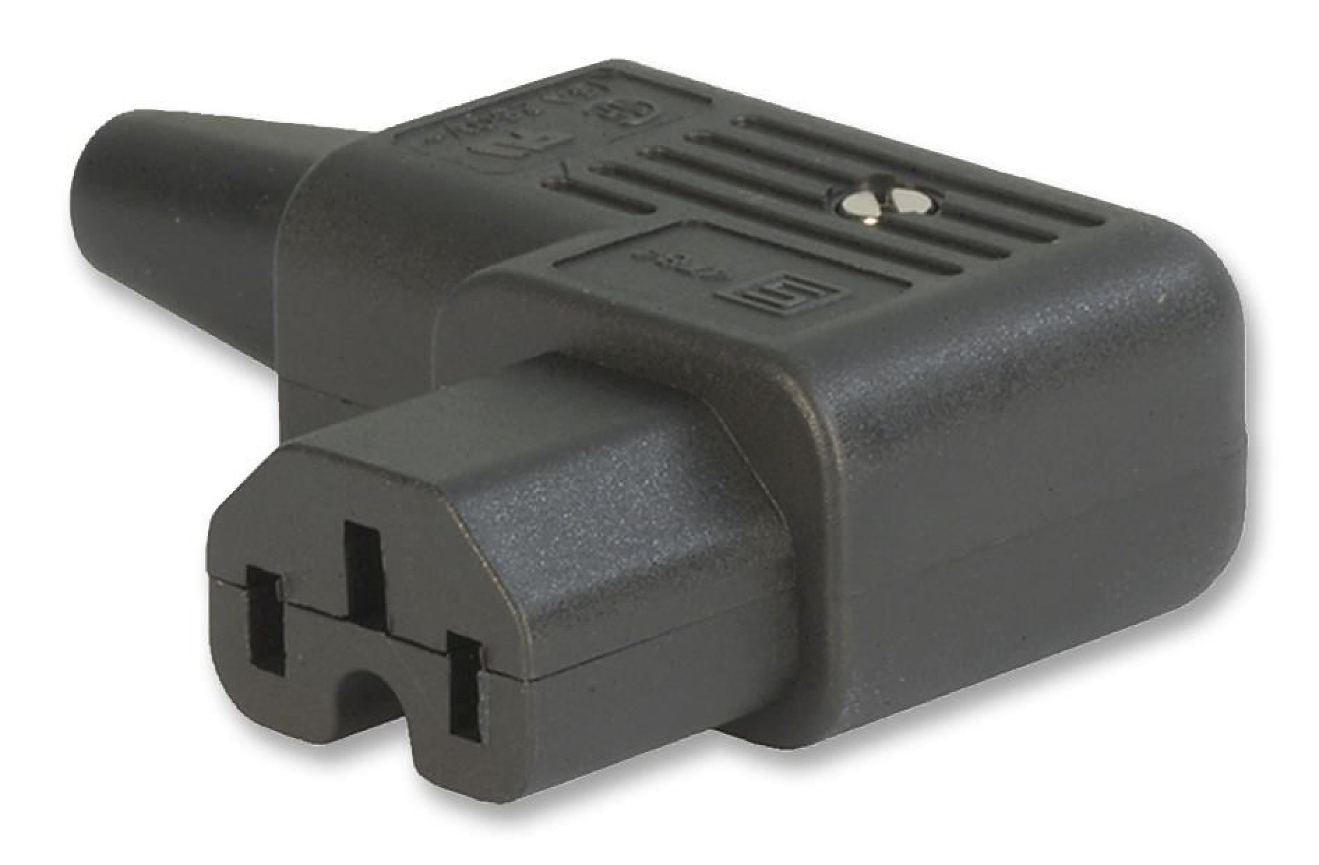 SCHURTER - C15 Rewireable IEC Connector, Right Angle - Walmart.com