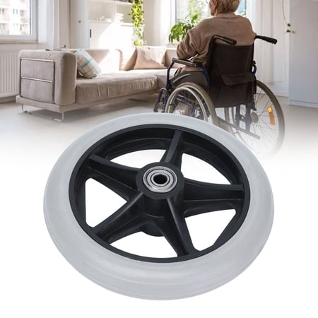 Garosa Rollator Wheel,6in 5 Hole Solid Wheel PU Wheelchair Rollator ...
